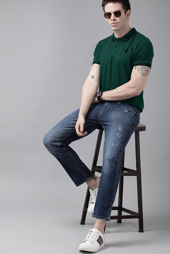 Shop Premium Bottle Green Polo Shirt in Pakistan | VENARI – venari.pk